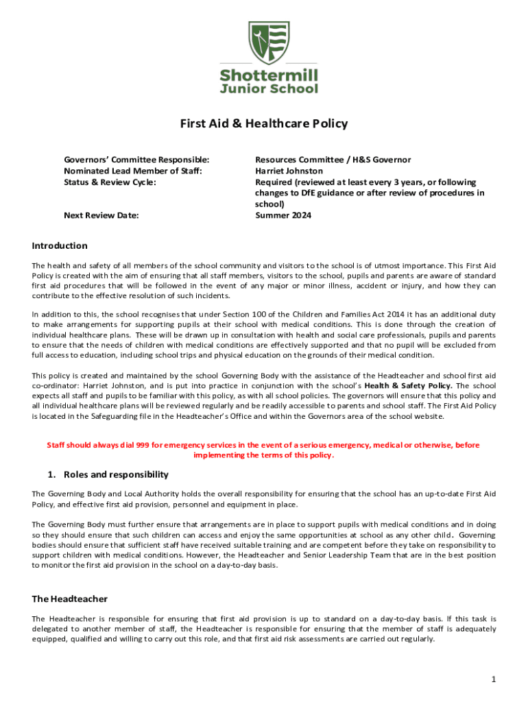 Fillable Online Medical and First Aid - What is First Aid? - OSHA Fax ...