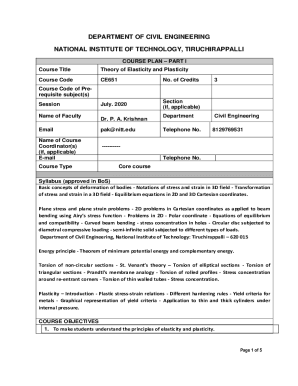 Fillable Online DEPARTMENT OF CIVIL ENGINEERING NATIONAL ... Fax Email ...