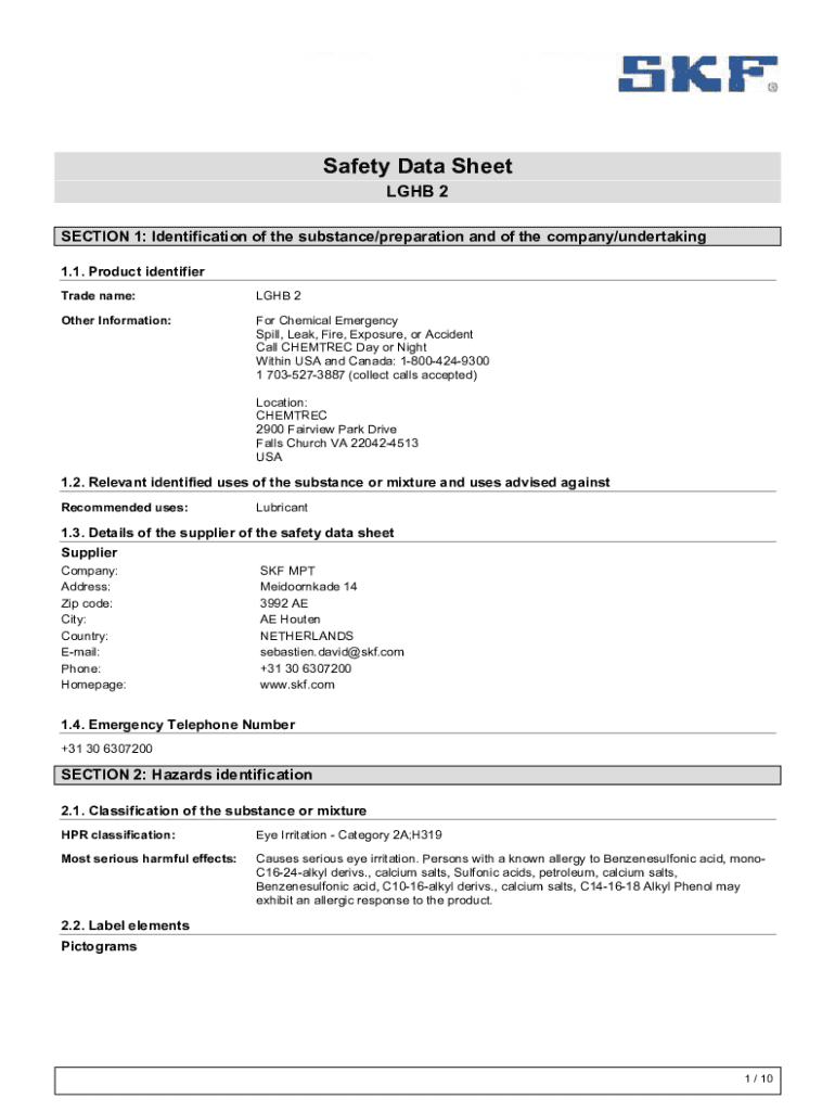 Fillable Online Safety Data Sheet LGWM 1. SECTION 1: Identification of the ... Fax Email Print ...