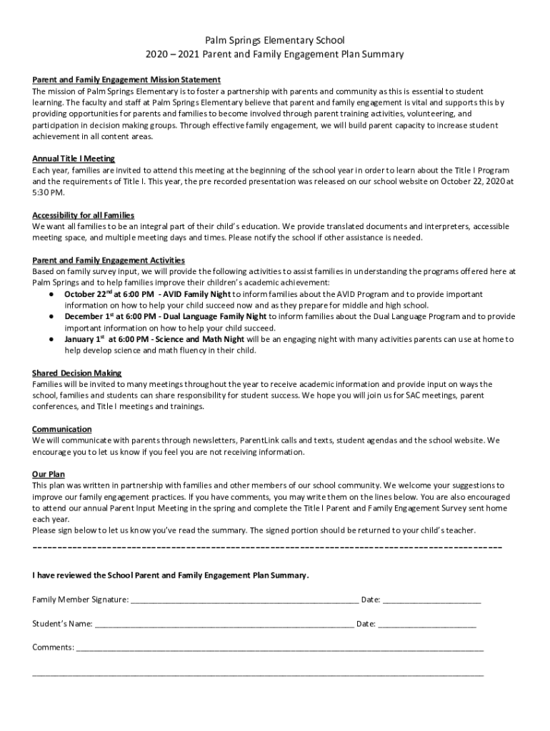 Fillable Online Palm Springs Middle School - eesac Fax Email Print ...