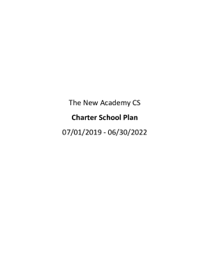 Fillable Online The New Academy CS Charter School Plan 07/01/2019 Fax ...
