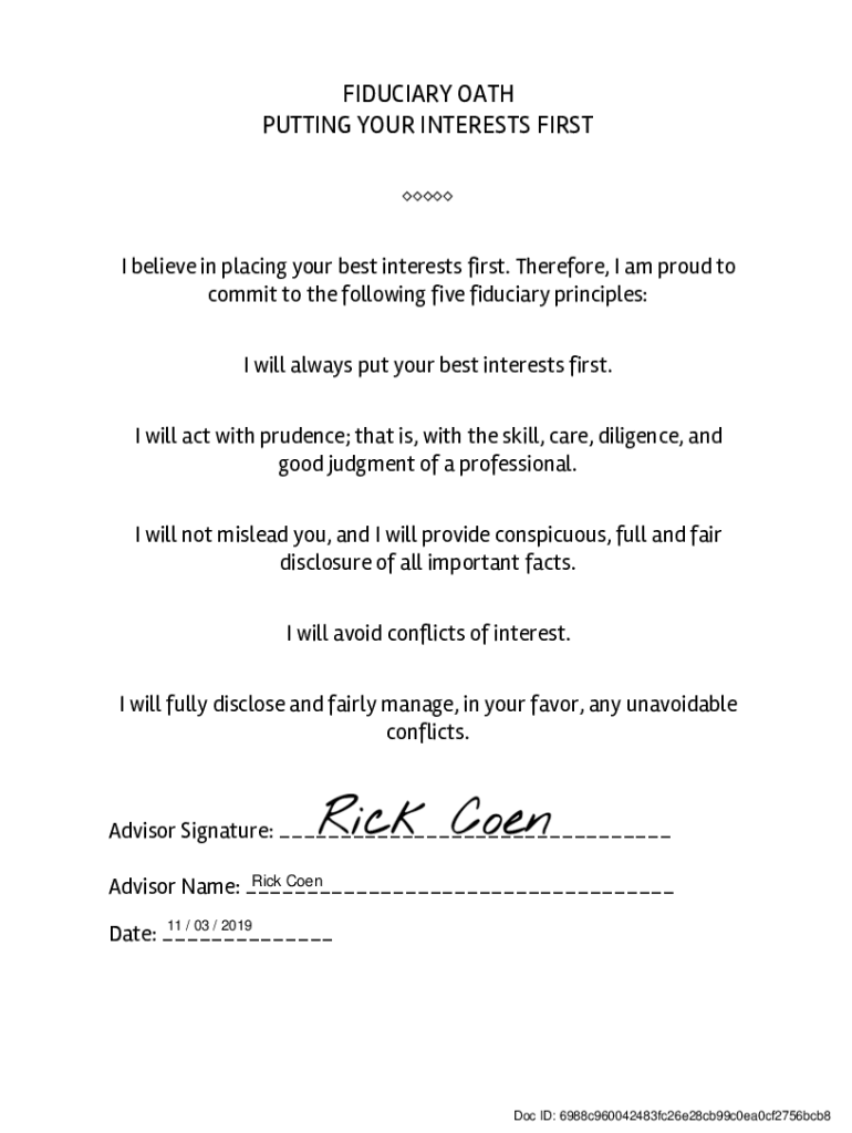 Fillable Online Rick Coen Fax Email Print - pdfFiller