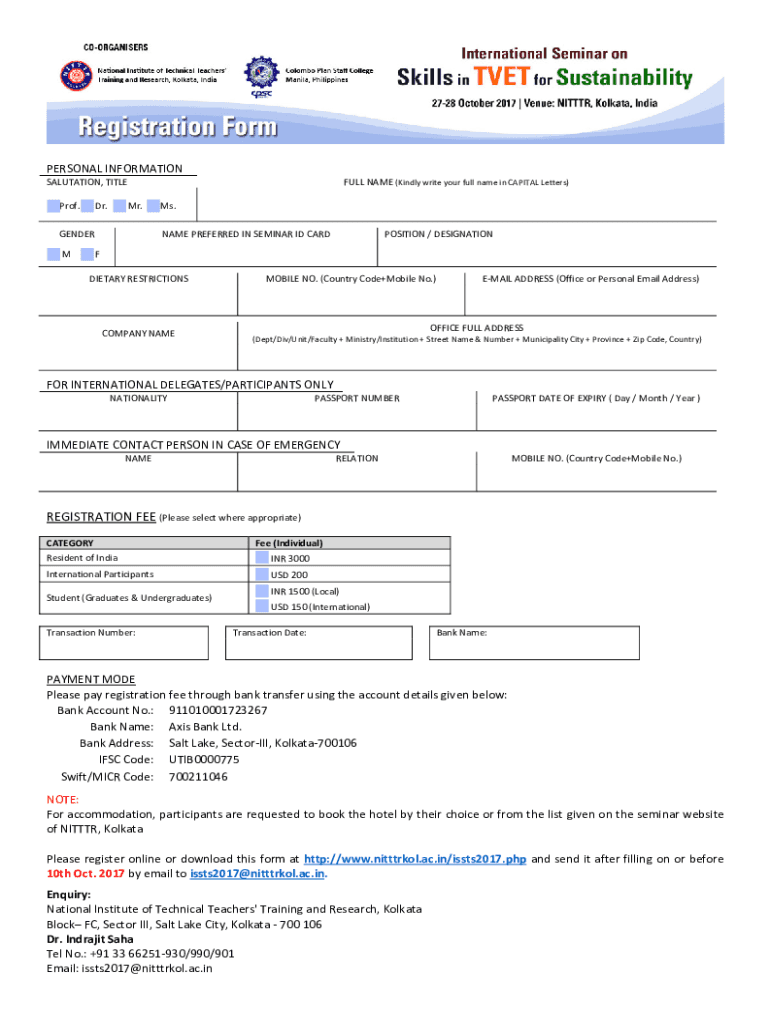 Fillable Online Finalregistration form v2a.docx Fax Email Print - pdfFiller