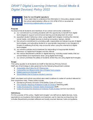 Fillable Online How to Create Social Media Guidelines for Your School ...