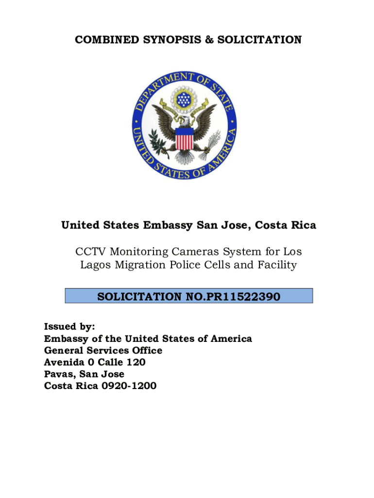 Fillable Online INL-Combined-Synopsis-Solicitation-PR11522390-CCTV- ... Fax Email Print - pdfFiller
