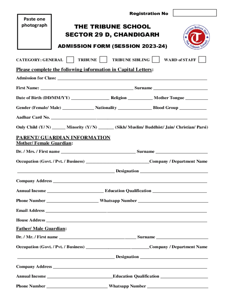 Fillable Online Common admission schedule for entry-level classes ...