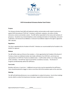Fillable Online Grievance Submission Form Fax Email Print - pdfFiller