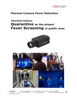 Fillable Online COX Thermal Camera Fever Screening in public areas Fax ...