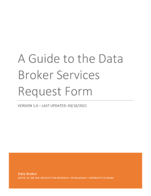 Fillable Online A Guide to the Data Broker Services Request Form Fax ...