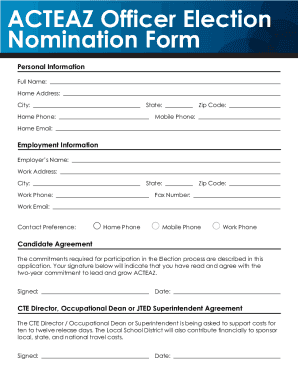 Fillable Online Secretary Election Guidelines & Application Materials ...