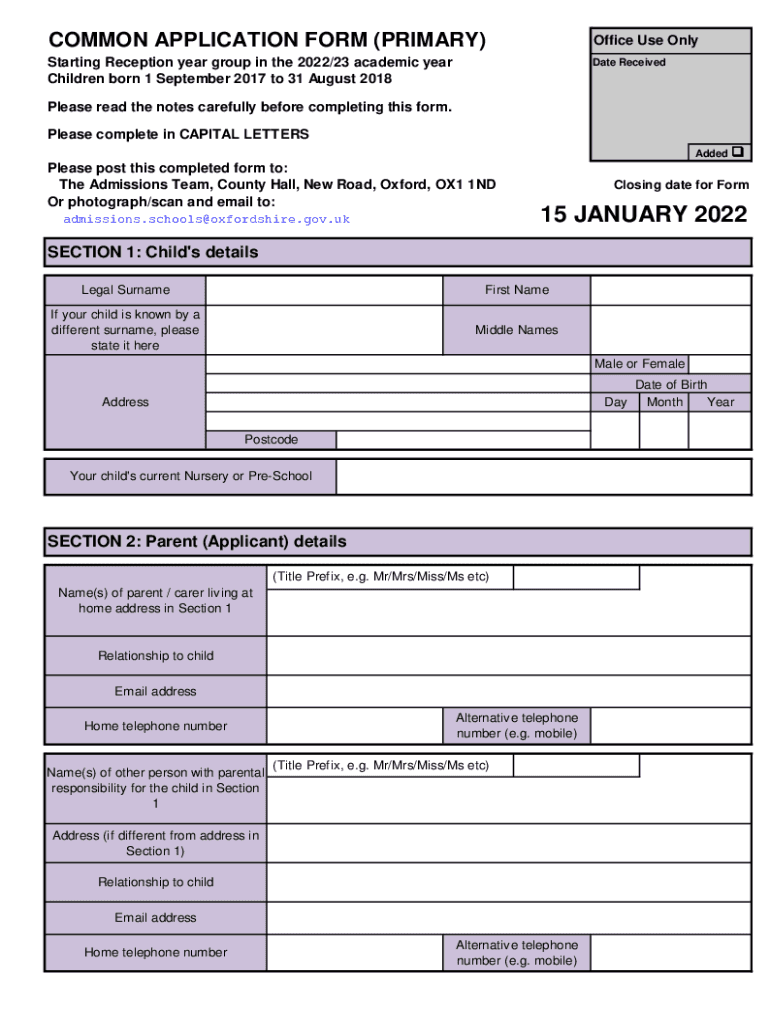 Fillable Online Which school year your child is in Fax Email Print ...