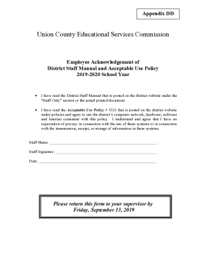 Fillable Online Employee Acknowledgement of Fax Email Print - pdfFiller