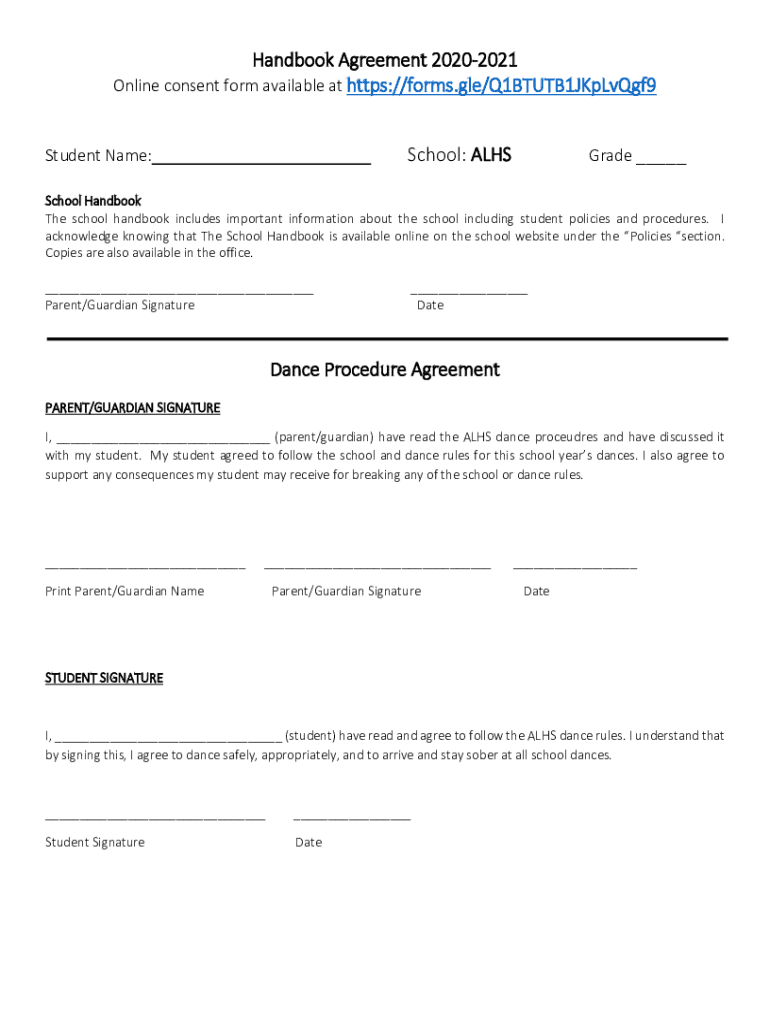 Fillable Online Handbook and Chromebook Digital Signatures Fax Email ...