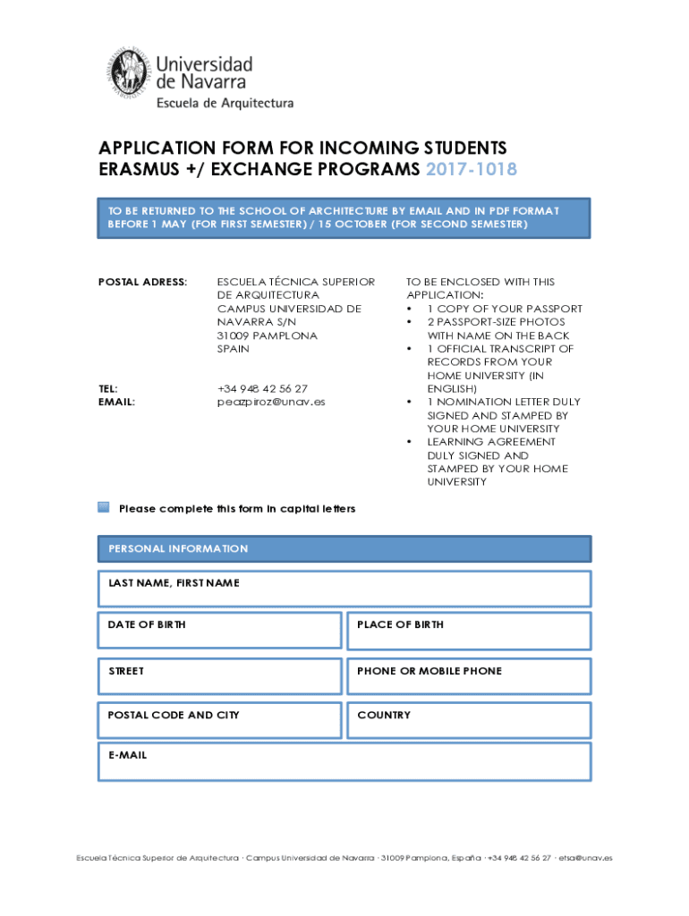 Fillable Online APPLICATION FORM FOR INCOMING STUDENTS ... Fax Email ...