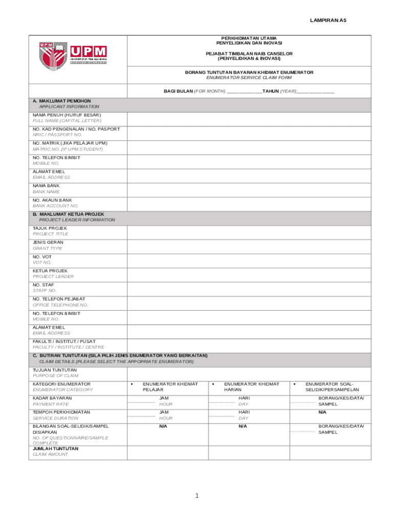 perkhidmatan utama penyelidikan dan inovasi pejabat ... - tncpi upm edu ...