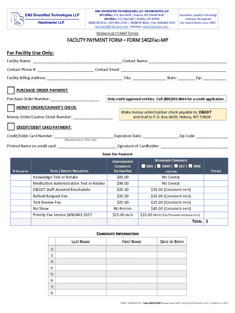 Fillable Online 1402FAC MP Fax Email Print - pdfFiller