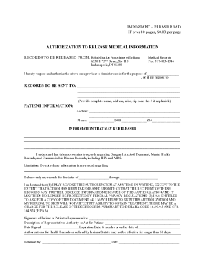 Fillable Online Authorization To Release Medical Records Request Fax Email Print - pdfFiller