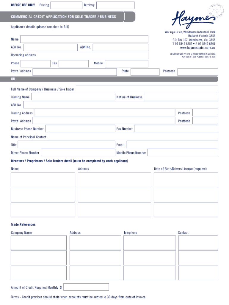 Fillable Online Applicants details (please complete in full) Name ACN ...
