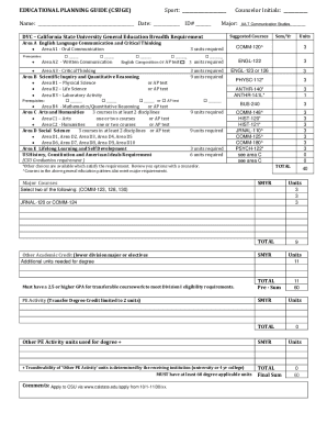 Fillable Online Planning Your Education at MJC Fax Email Print - pdfFiller