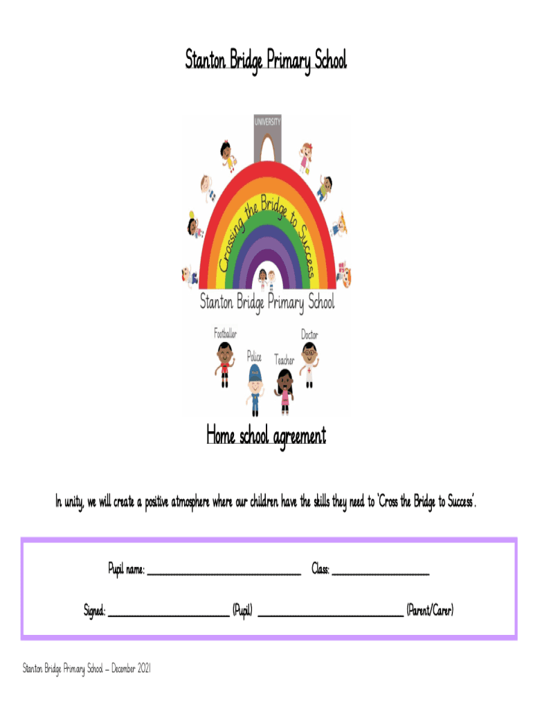 Fillable Online Stanton Bridge Primary School Home school agreement Fax Email Print - pdfFiller