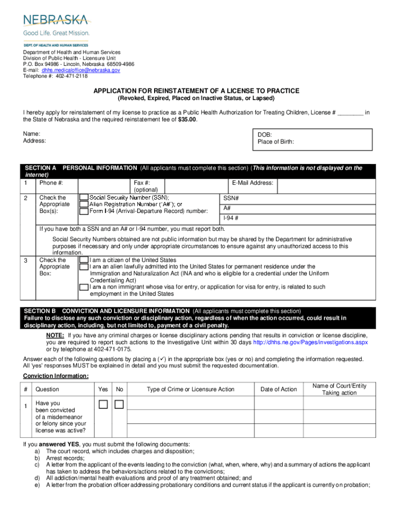 Fillable Online dhhs ne Request letter for renewal of credit facility ...