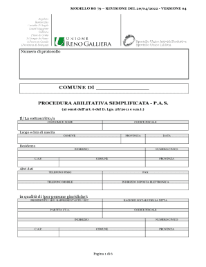Compilabile Online Procedura Abilitativa Semplificata (PAS) ai sensi ...