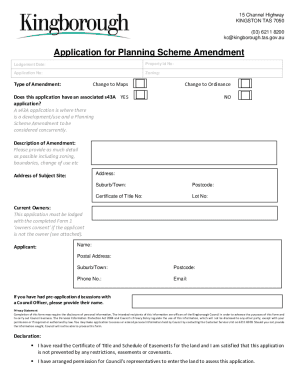 Fillable Online Notice of Amendment to the Tasmanian Planning Scheme ...