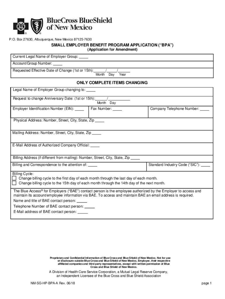 Fillable Online Downloadable Forms for Small Groups (2-50 Employees) Fax Email Print - pdfFiller