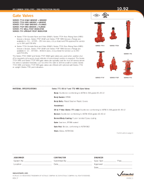 Fillable Online Victaulic FireLock Gate Valves Series 771 and 772 Fax ...