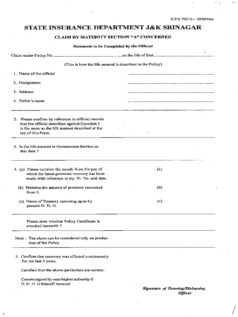 Fillable Online sli form.pdf Fax Email Print - pdfFiller