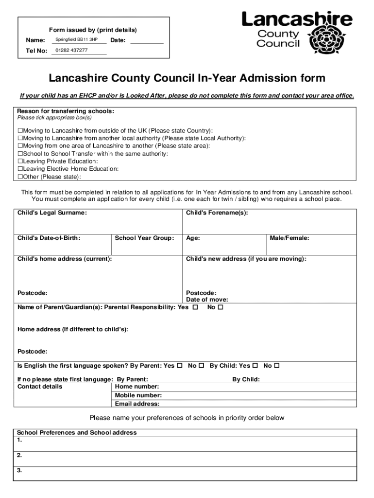 Fillable Online SEN support and EHC plans - forms for professionals Fax ...