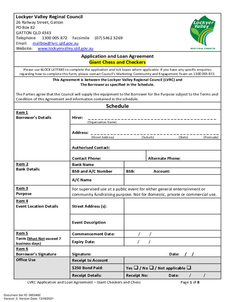 Fillable Online ECM3853492v3LVRC Application and Loan Agreement - Giant ...