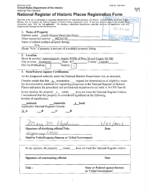 Fillable Online National Register of Historic Places registration Form ...