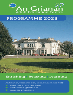 Fillable Online An Griann, Termonfeckin, Co. Louth is a centre unique ...