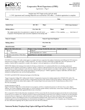 Fillable Online go roguecc Rogue Community College CWE Application ...