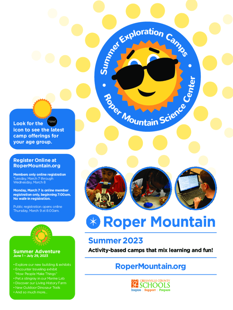 Fillable Online 6 Amazing Things You Can Do at Roper Mountain Science ...