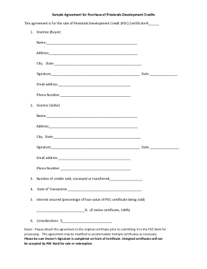 Fillable Online Sample PDC Purchase Agreement for ... Fax Email Print ...