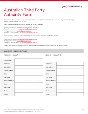 Fillable Online Australian Third Party Authority Form Fax Email Print - pdfFiller