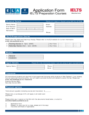 Fillable Online Instructions To Complete IELTS Application Form Fax ...