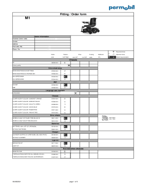 Fillable Online cemobility co Fitting / Order form Fax Email Print ...