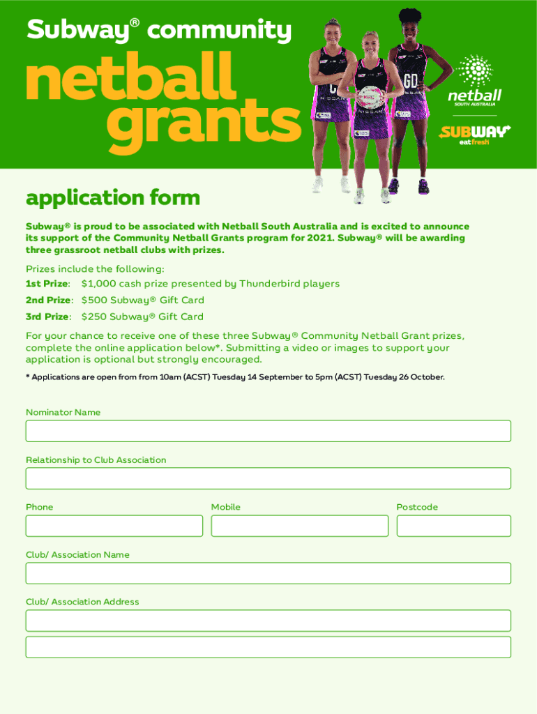 Fillable Online Netball Australia launch new scheme to help promote ...