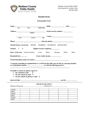 Fillable Online Female Forms Fax Email Print - pdfFiller