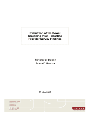 Fillable Online Evaluation of the Bowel Screening Pilot - Follow-up ...