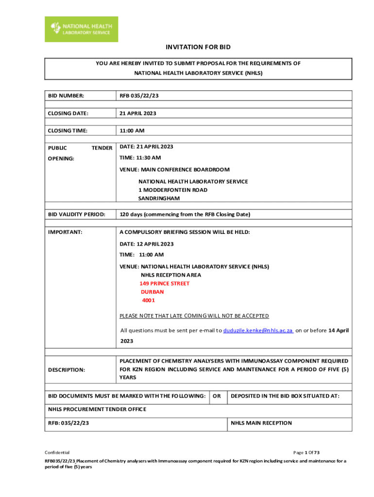 Fillable Online VENUE: NATIONAL HEALTH LABORATORY SERVICE (NHLS) Fax Email Print - pdfFiller