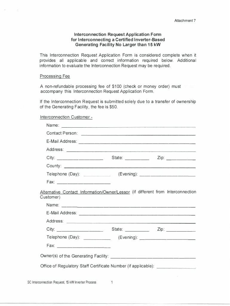 Fillable Online INTERCONNECTION REQUEST APPLICATION Fax Email Print - pdfFiller