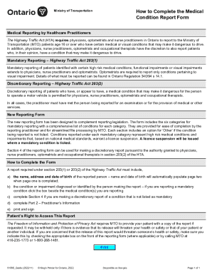 Fillable Online How to Complete the Medical Condition Report Form Fax ...