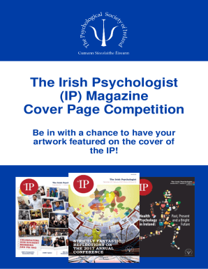Fillable Online The Irish Psychologist (IP) Magazine Cover Page ...