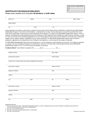 Fillable Online med und Body Donation Program Form Fax Email Print ...