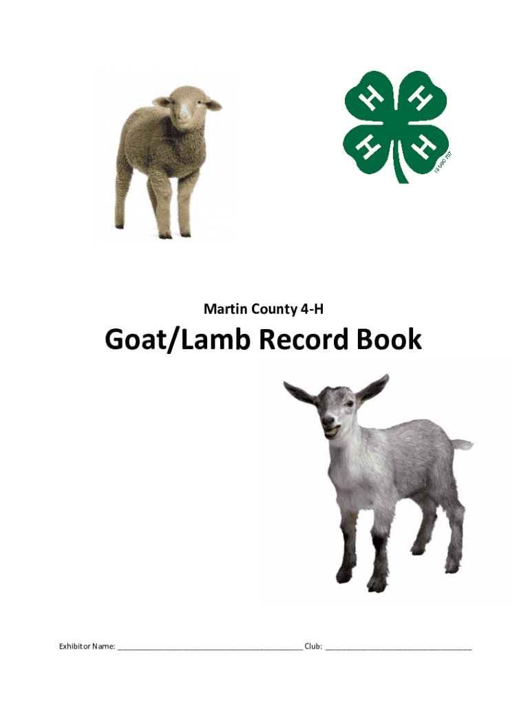 Fillable Online sfyl ifas ufl Goat/Lamb Record Book - UF/IFAS Extension ...