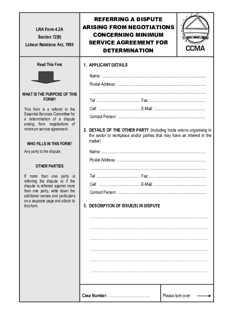 Fillable Online ccma org Section 72(8) Fax Email Print - pdfFiller